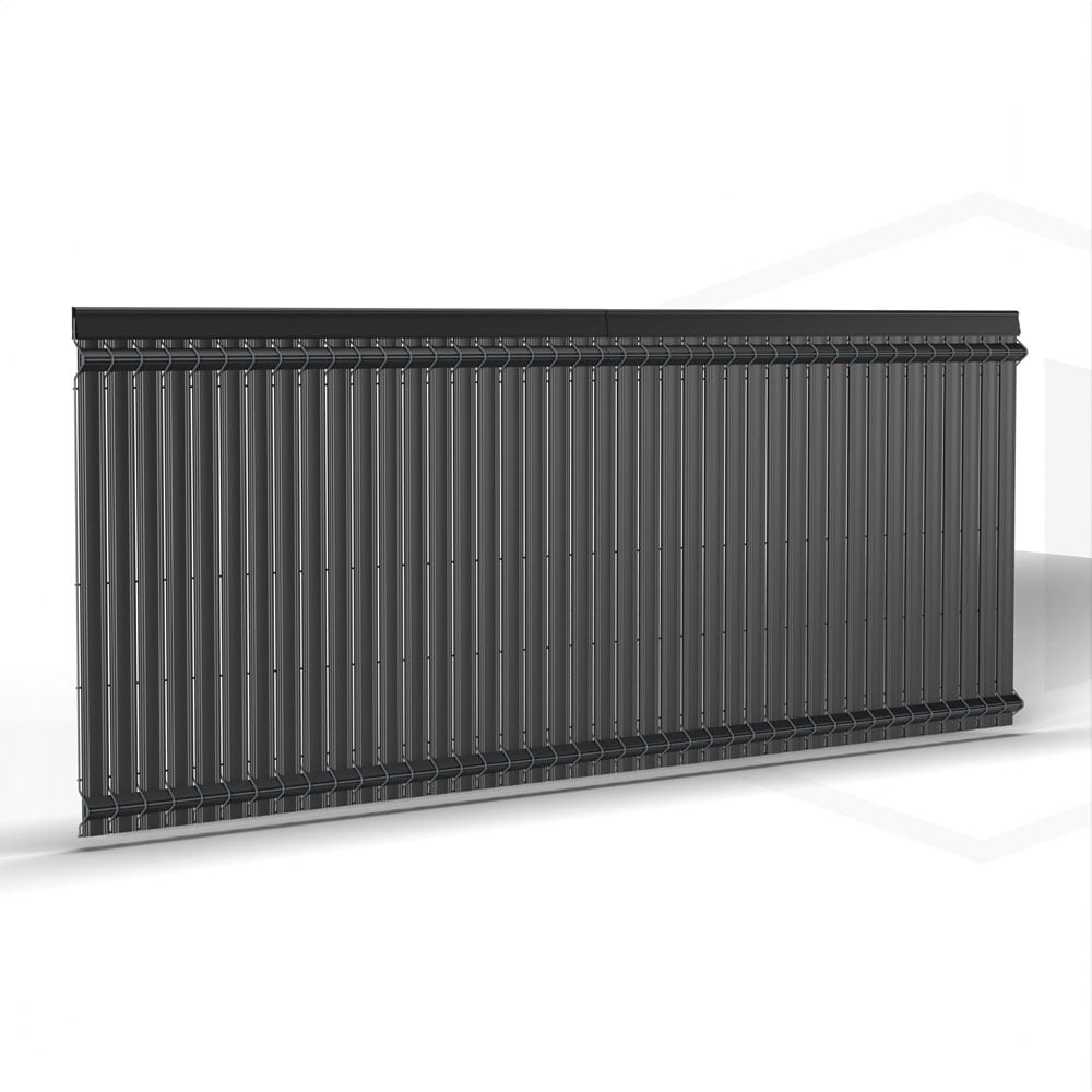 Kit occultant PVC pour panneaux rigide Haut 123 x Larg 200 cm gris ...