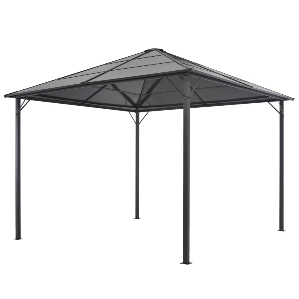 Tonnelle avec toit Aluminium 3x3 m Anthracite | Leroy Merlin