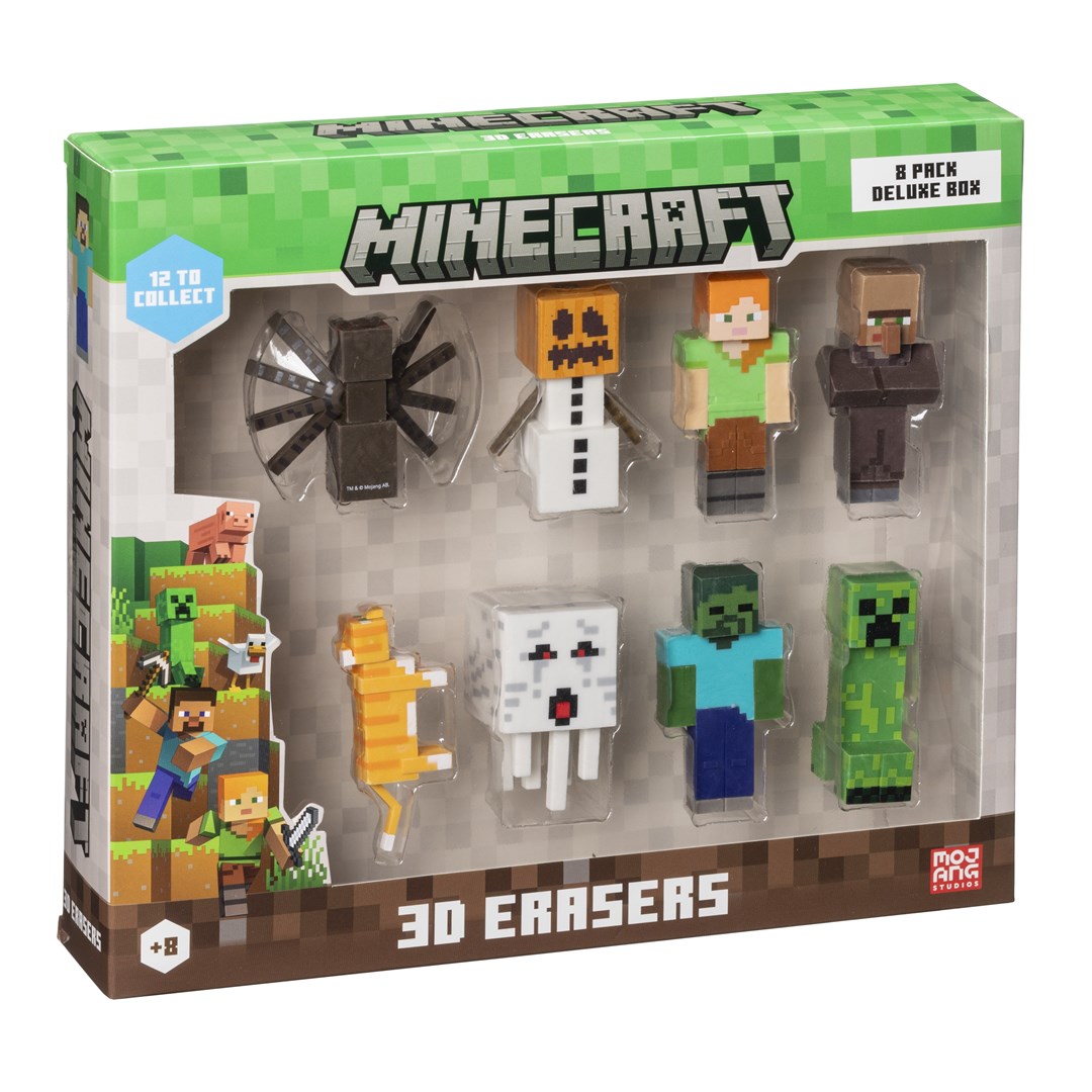 GOMME MINECRAFT 3D - CONFEZIONE DA 8 DELUXE BOX VER.B | Leroy Merlin