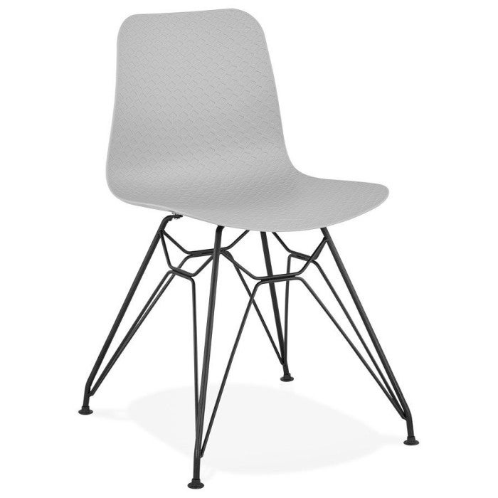 Chaise Design "Spider" 83cm Gris & Noir | Leroy Merlin