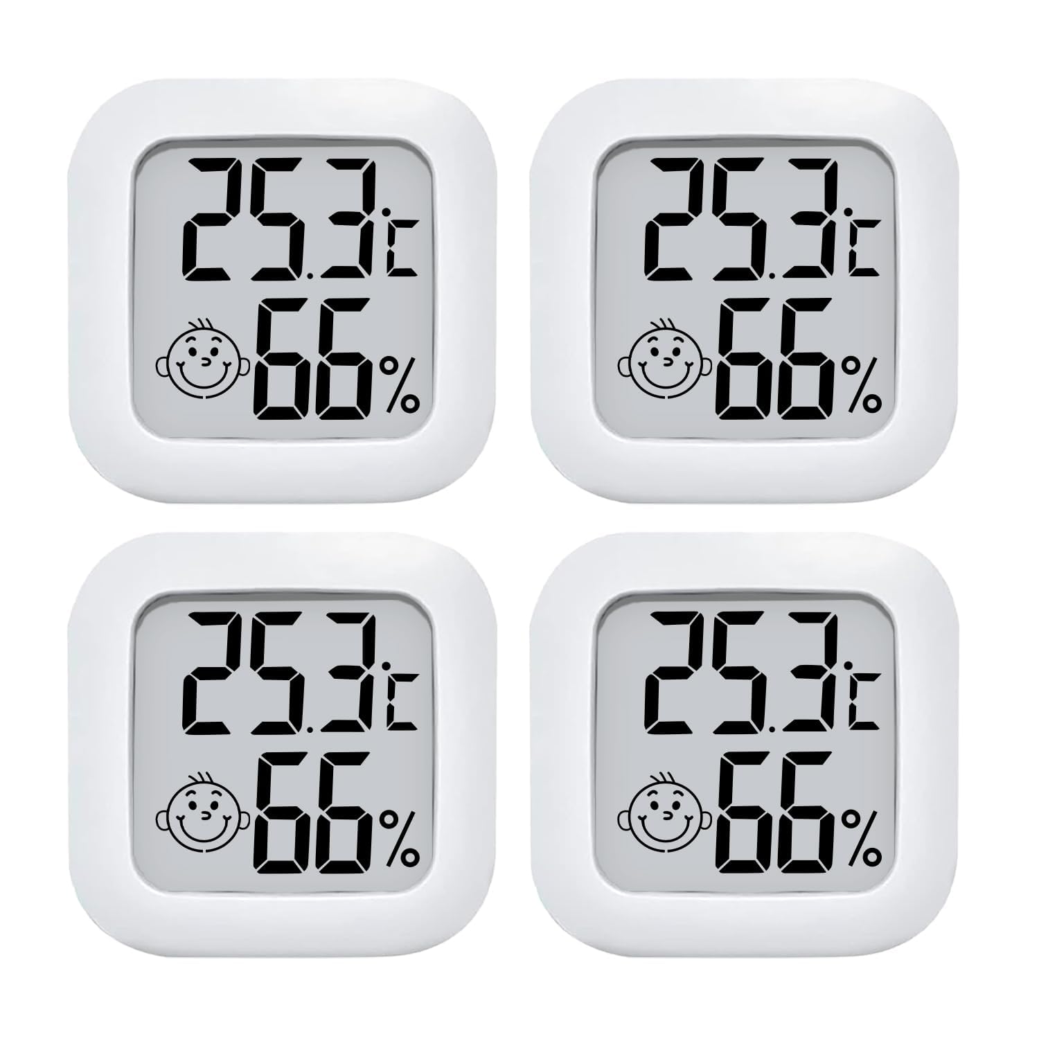 Mini Termometro Igrometro LCD 4 Pezzi per Interni,Ideale per Camere ...