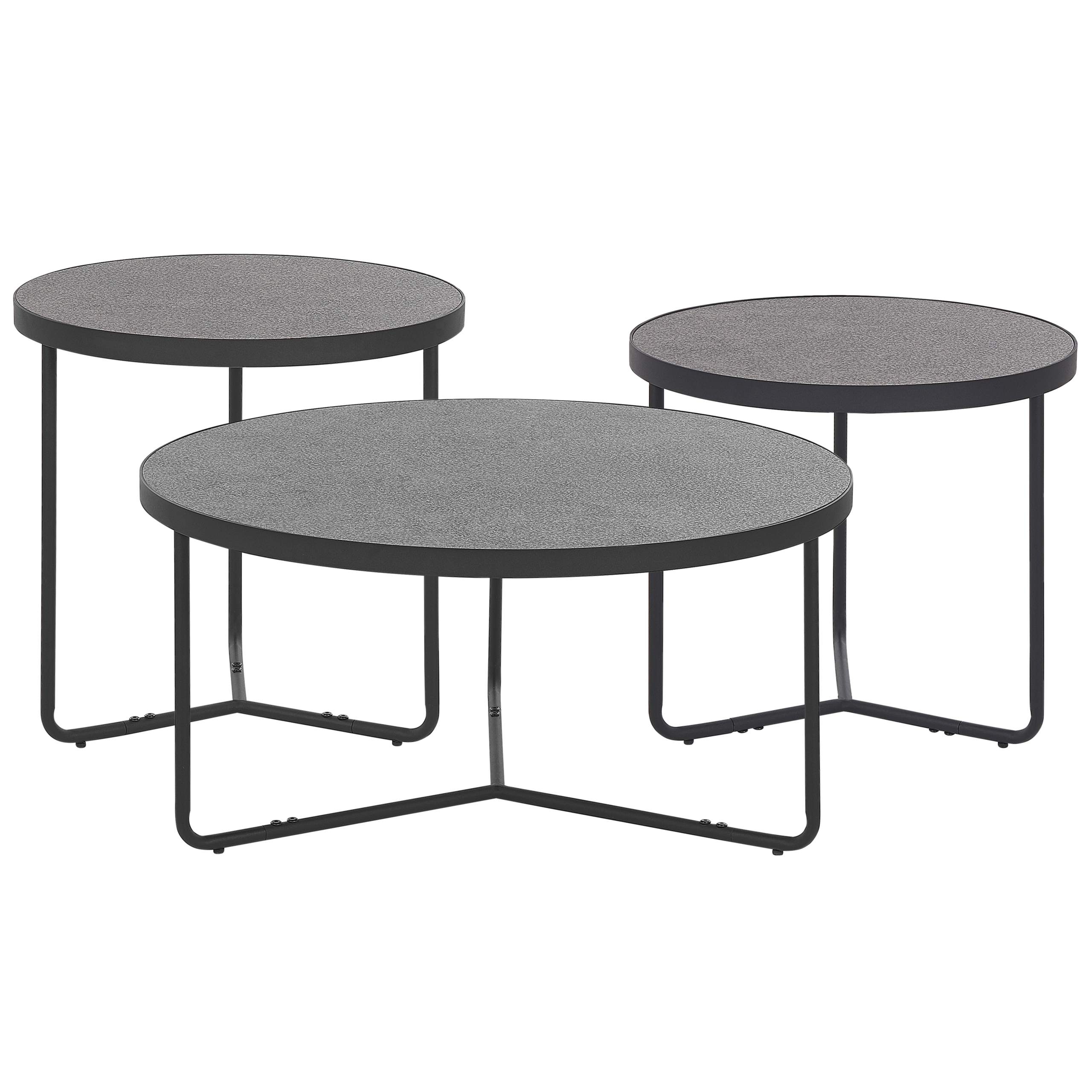 Lot de 3 tables basses MELODY Effet béton gris | Leroy Merlin