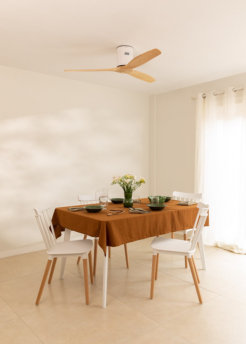 CREATE - WIND CALM NATURAL WOOD - Ventilador de techo 40W silencioso ...