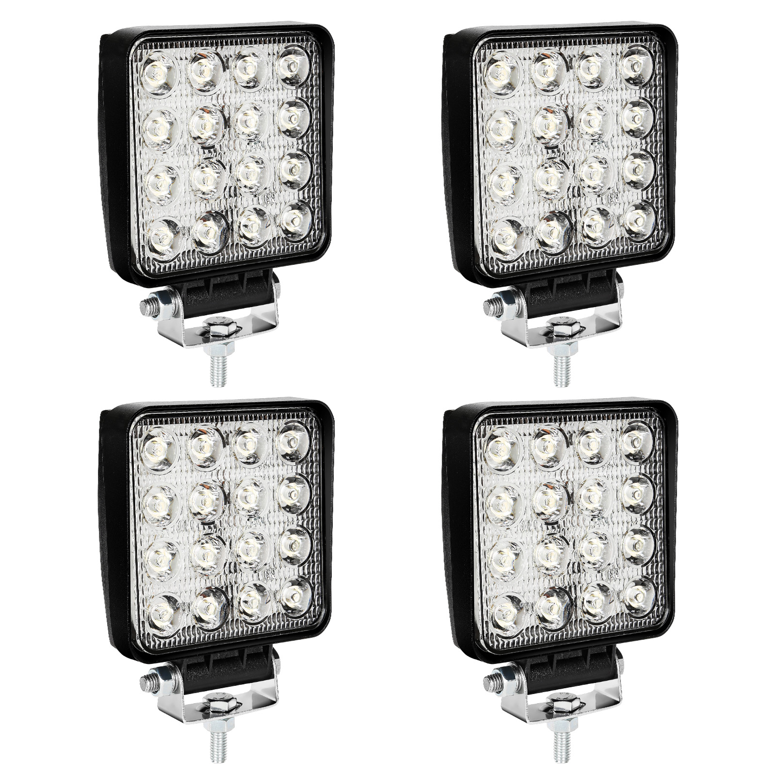4x Phare de Travail LED 48W Projecteur Feux Antibrouillard pour Voiture ...