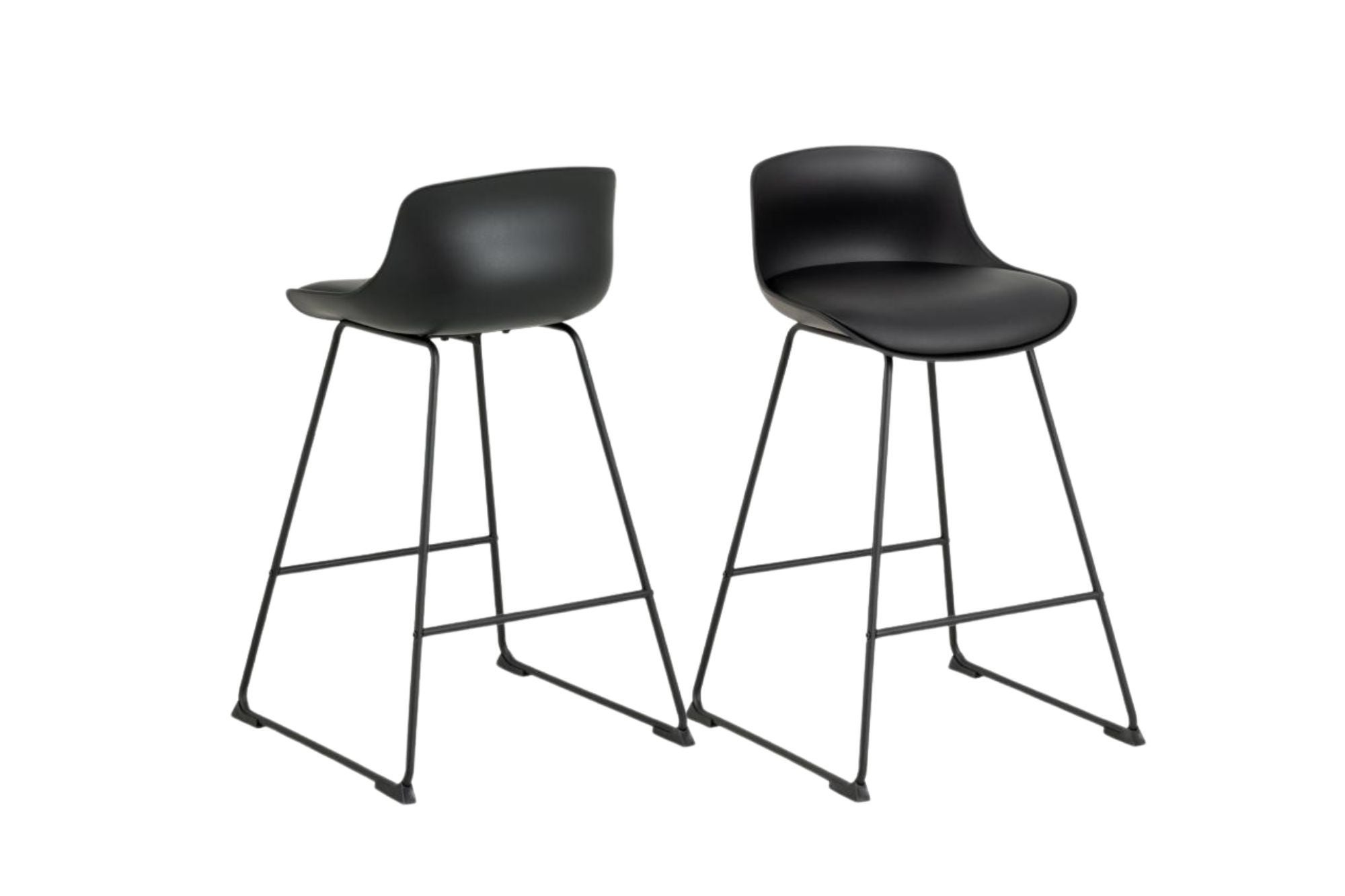 Tabourets de bar bas en métal et simili (lot de 2) - LILIAN | Leroy Merlin