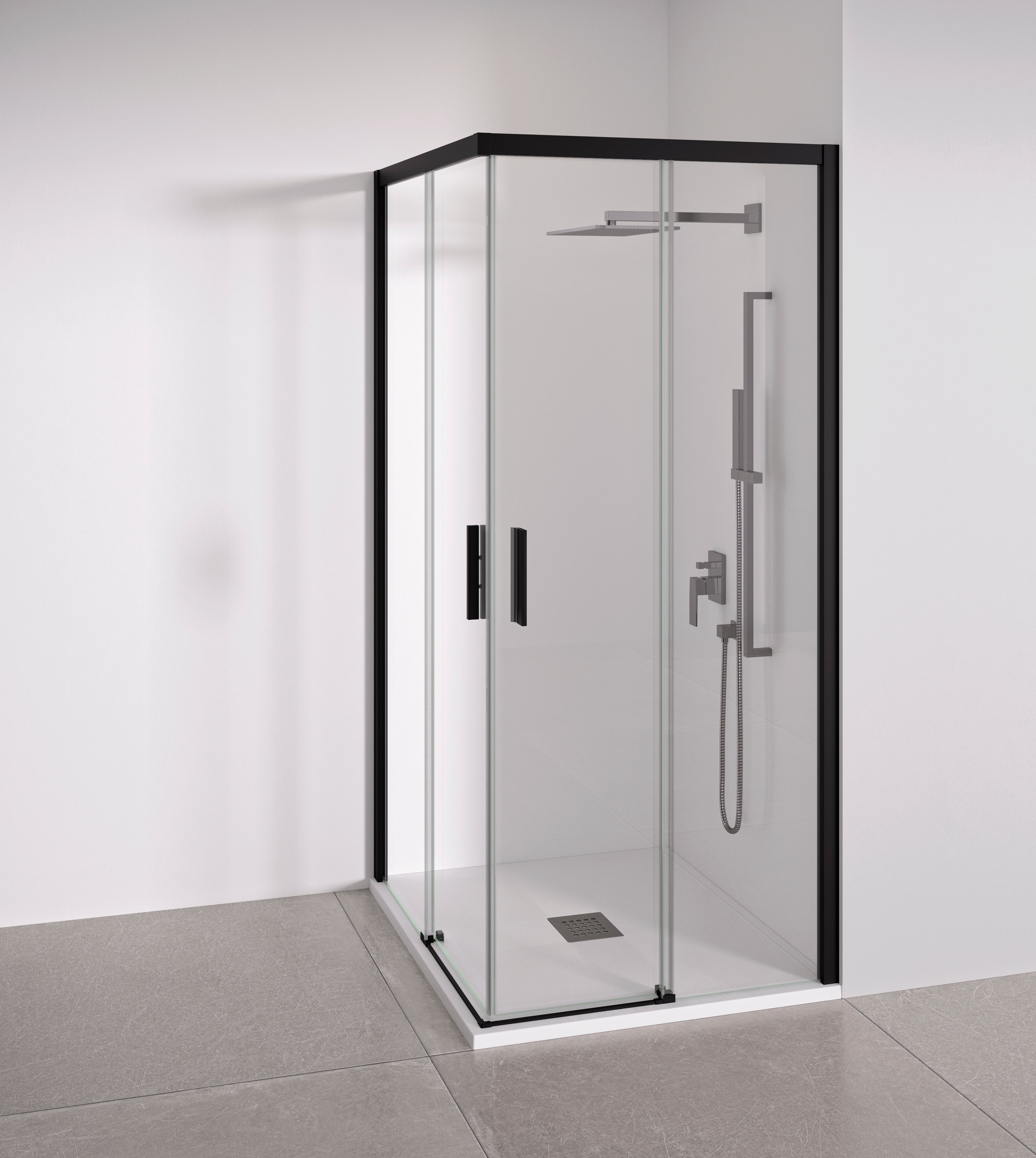 BELLOBATH - Paroi de douche d'angle 2 portes coulissantes + 2 fixes ...