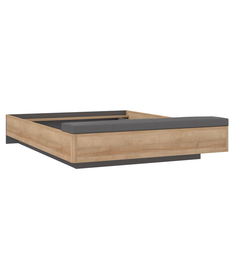 Cama canapé abatible 150x190 cm banco con arcón SATURN, en Roble ...