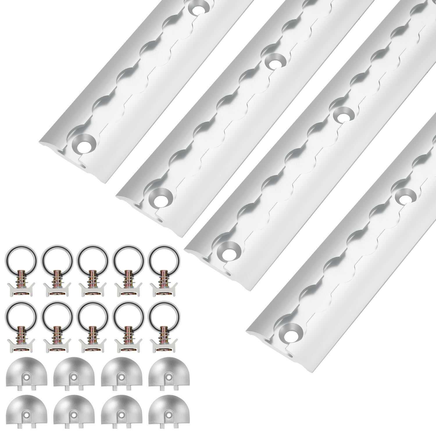 RAIL D'ARRIMAGE 4×1M, Set de rail, Aluminium, Arrimage du chargement ...