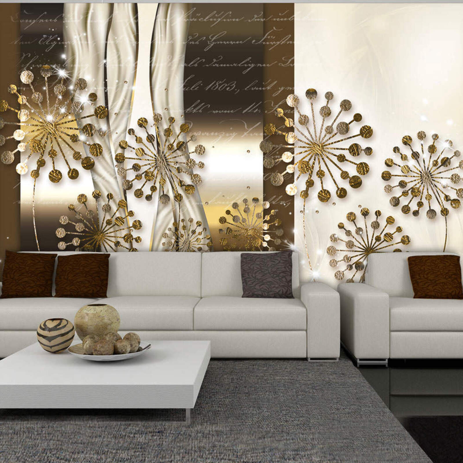 Papier peint reflet doré | Leroy Merlin