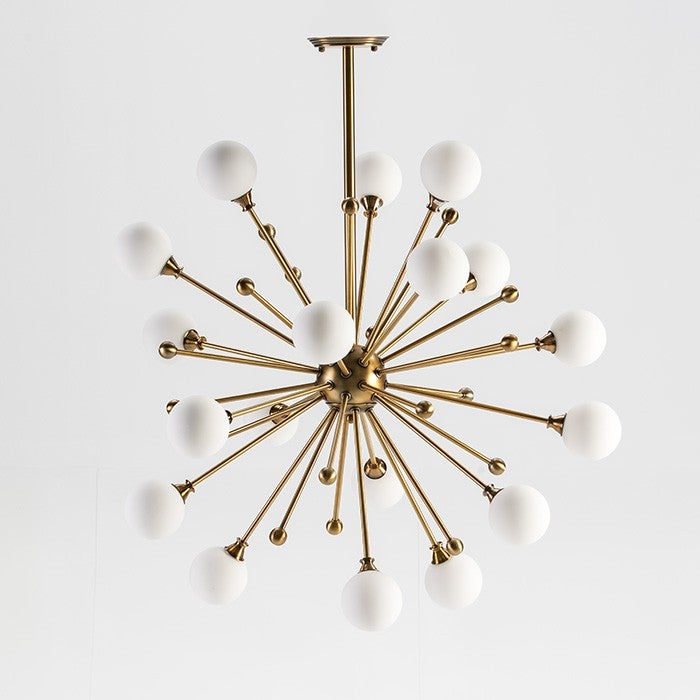 Suspension 18 branches métal doré Gary L 70 x H 113 x P 70 cm | Leroy ...