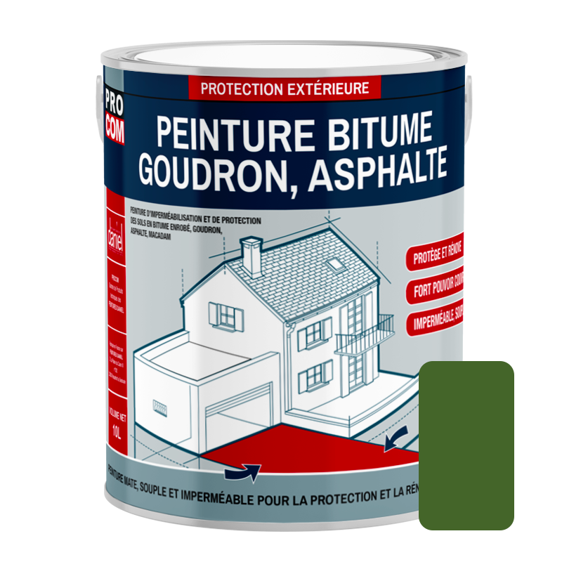 Peinture bitume, résine sol enrobé bitumeux, asphalte, goudron, macadam ...