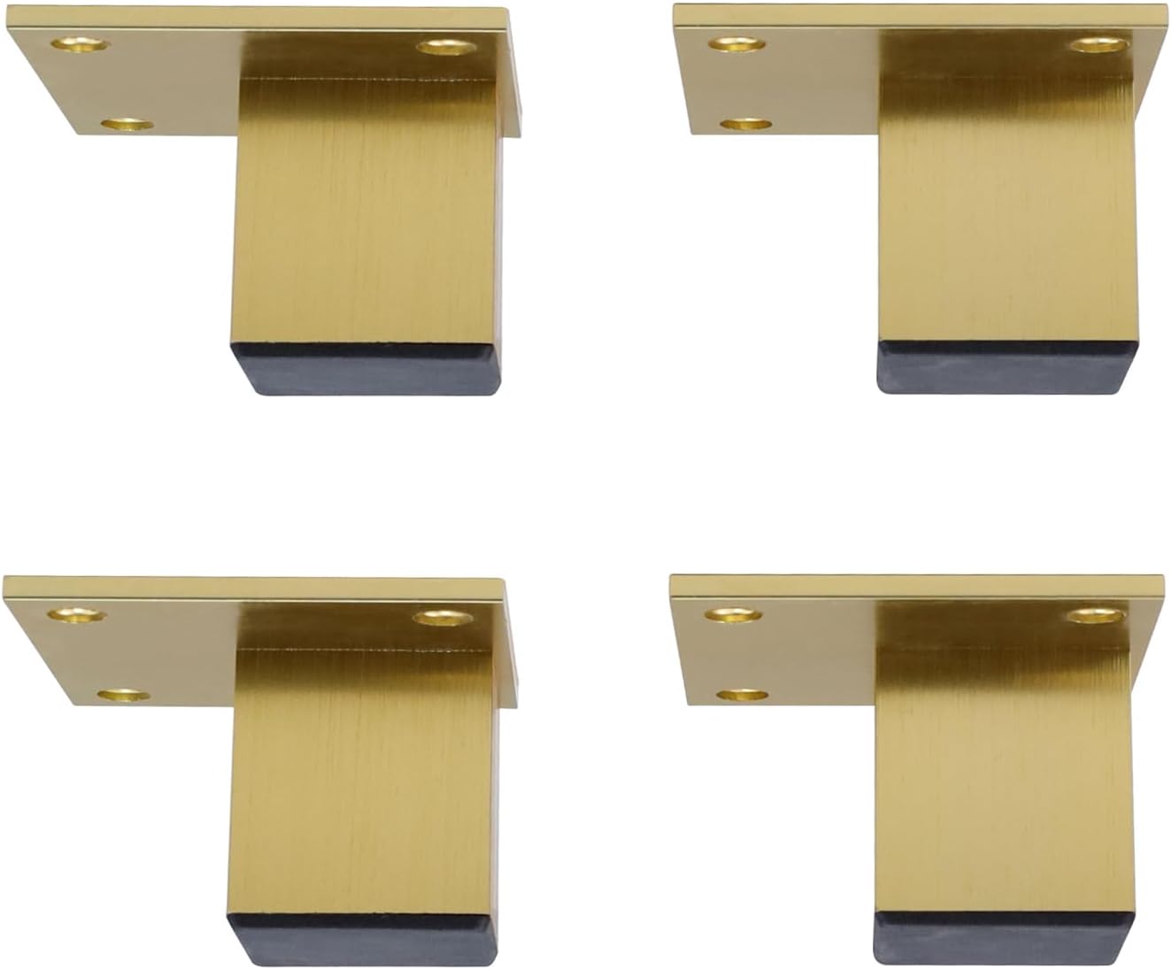 Set of 4 6cm Metal Furniture Legs Square Cabinet Legs Modern Shelf Legs ...
