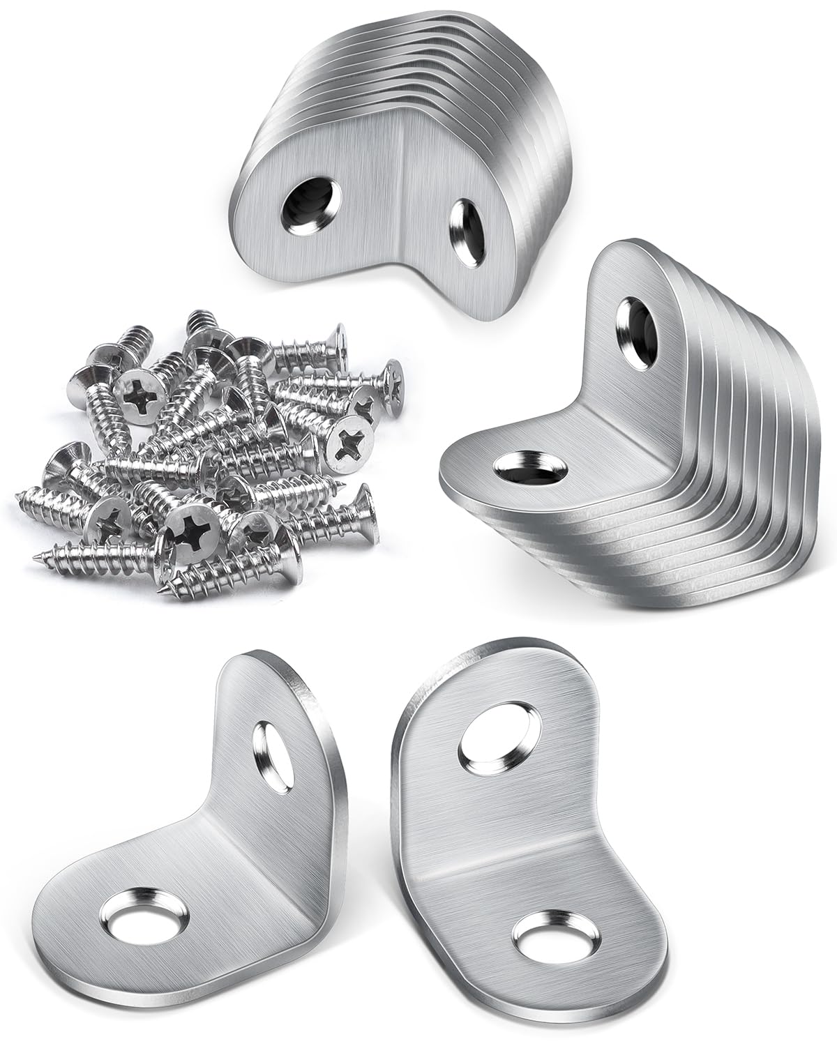 Lot de 20 Équerre Métal, 20 × 20 mm Équerre de Fixation, Equerre de ...