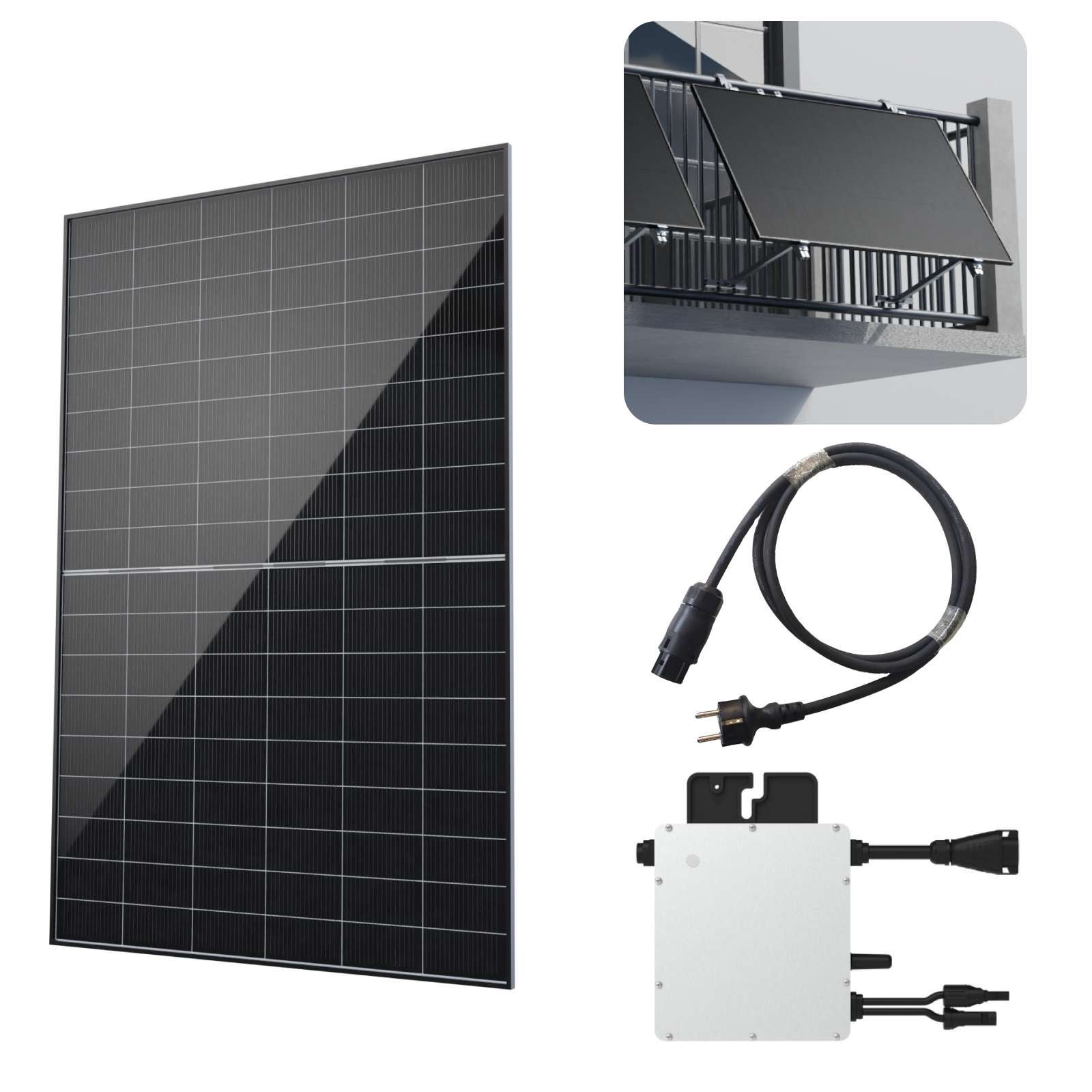 Robinsun®️Kit solar Performance 500 Balcony|1xPanel solar AE Solar 450 ...