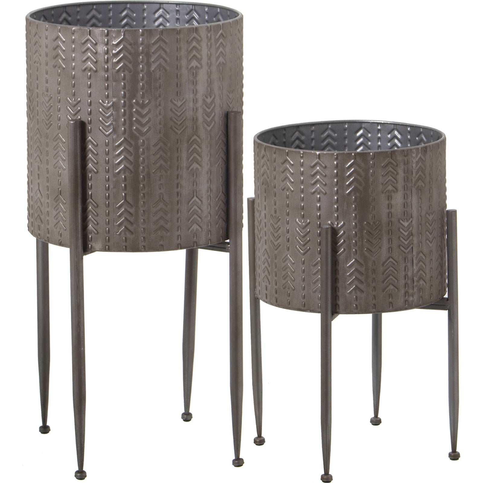 Cache-pot design métallique déco élégante et moderne 30 x 30 x 54 cm ...