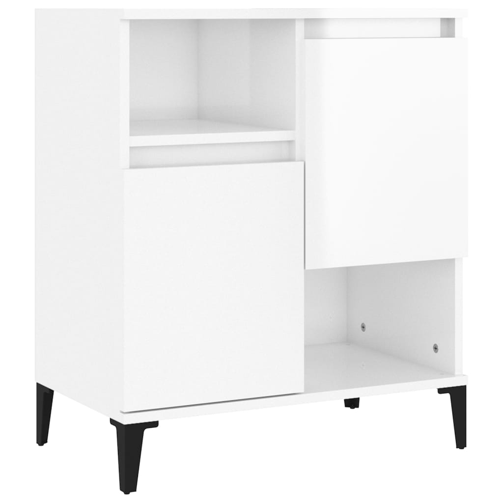 Buffet en contreplaqué blanc brillant 60x35x70 cm - COMFORTXL | Leroy ...