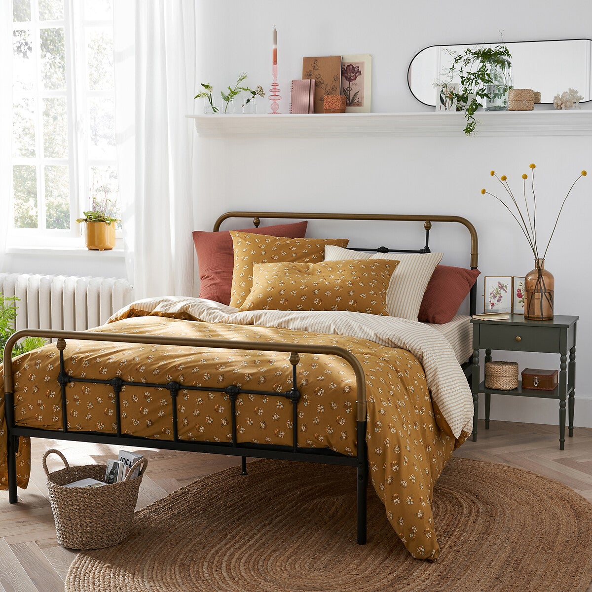 Housse de couette coton lavé, Francine - Imprimé - 200 x 200 cm | Leroy ...