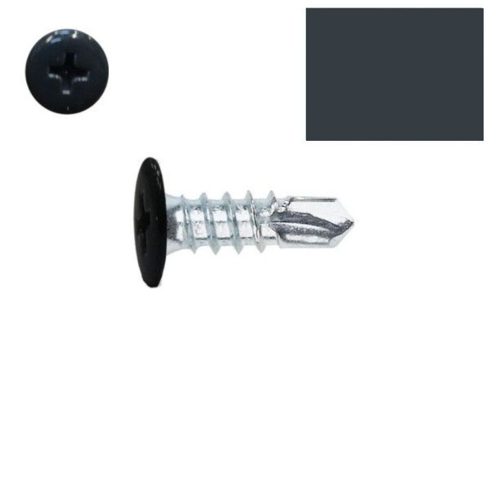 Vis autoperceuses 4,8x38 mm gris anthracite RAL 7016 tête type rivet ...