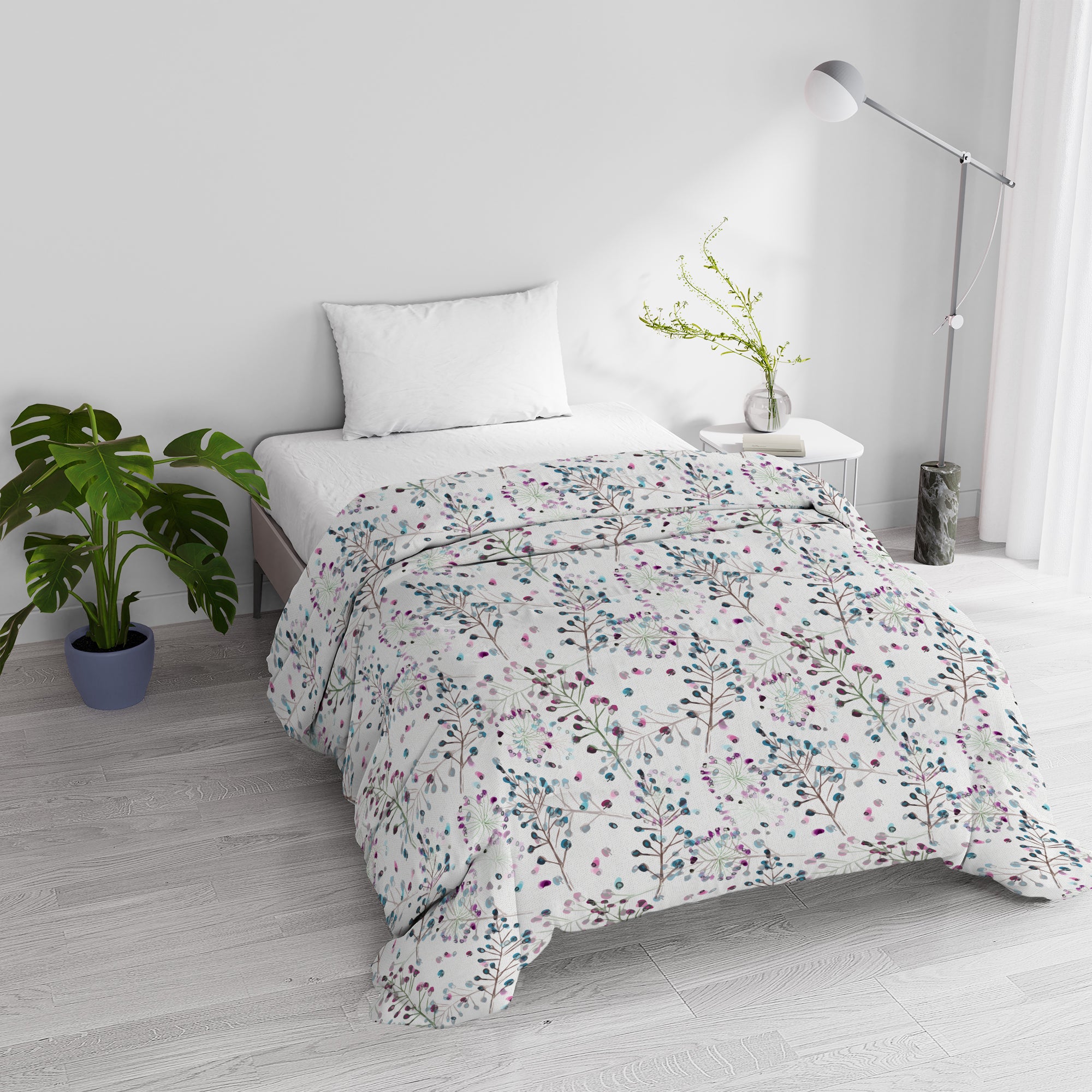 Couette d'hiver Basic, imprimée, 1 place, 160x245 cm, flor | Leroy Merlin
