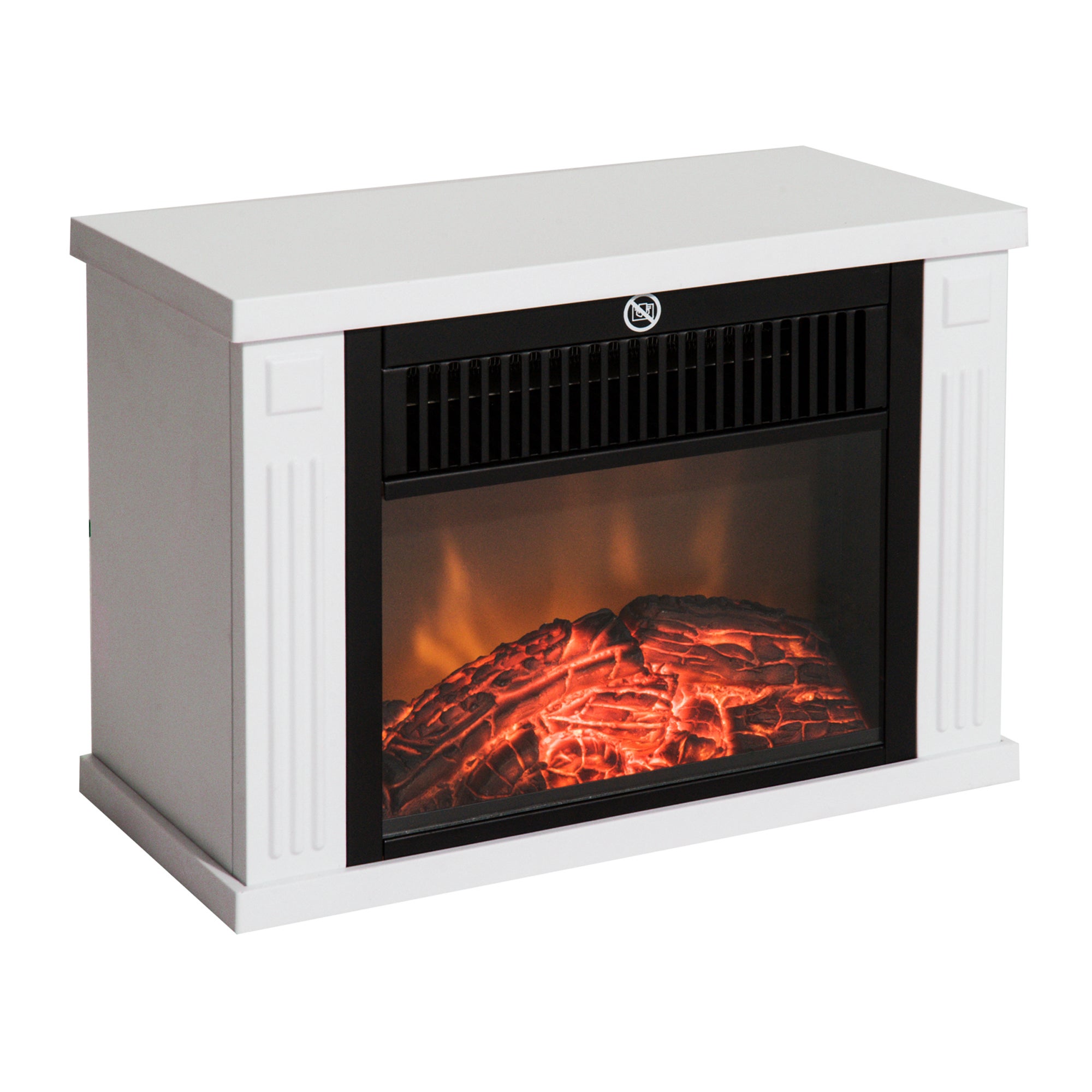 Cheminée électrique 1200 W, cheminée sur pied avec effet flamme blanche ...
