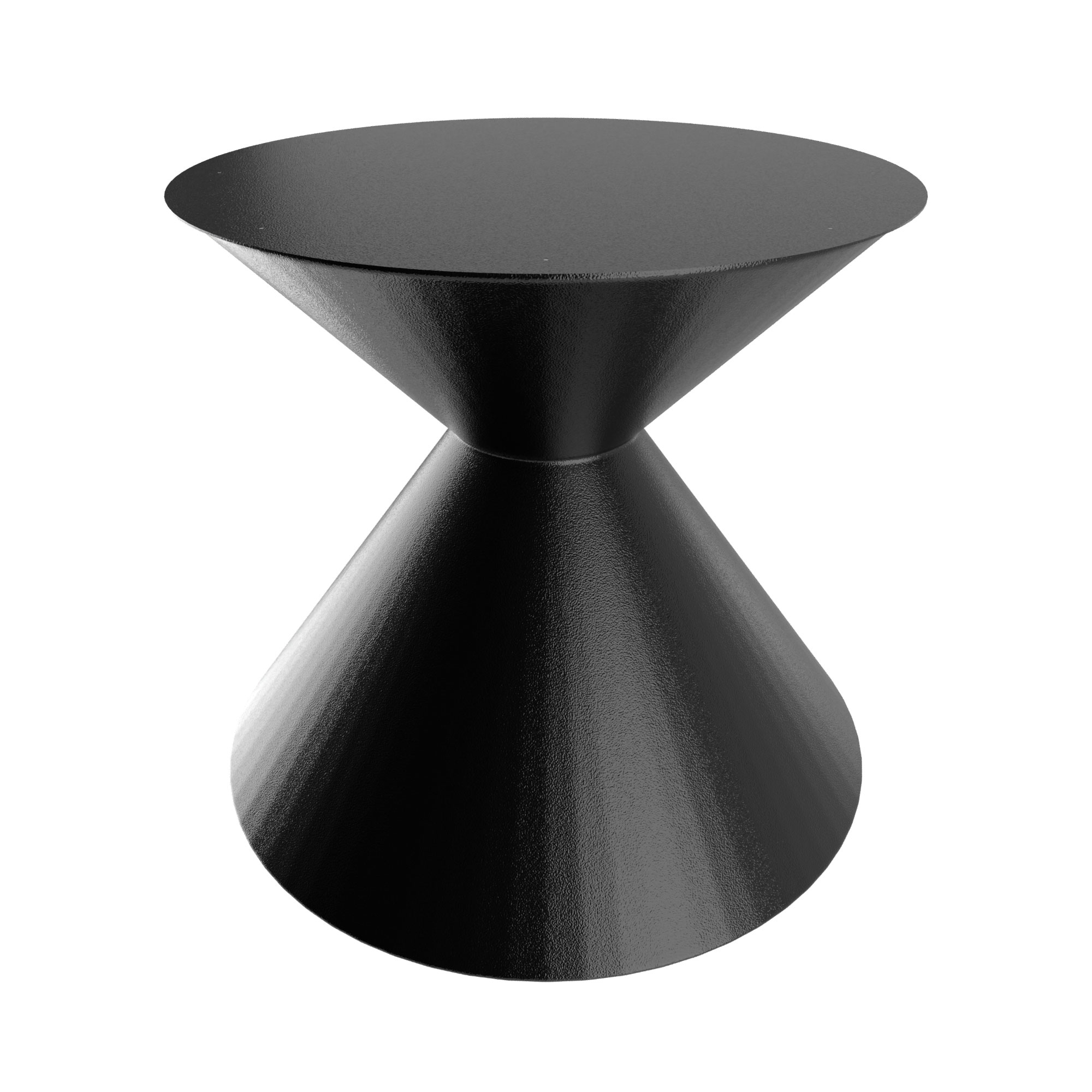 Graal - Base de Mesa de Comedor Redonda Doble Cono H70 cm en Metal ...