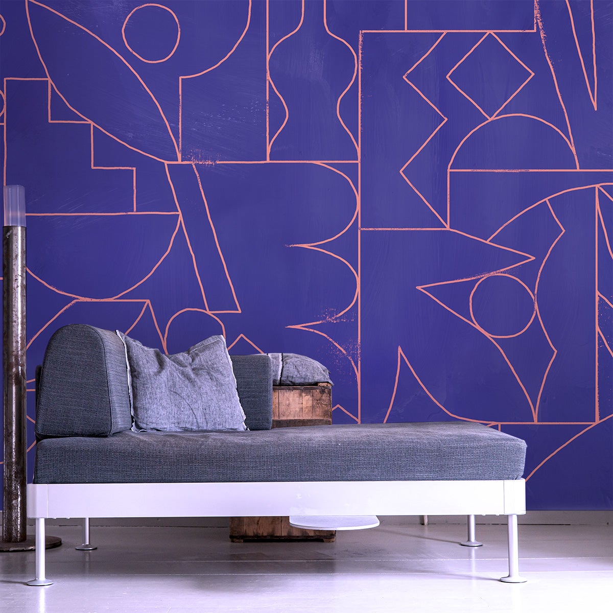 Carta da parati panoramica Fragments, Blu 425 x 250cm | Leroy Merlin