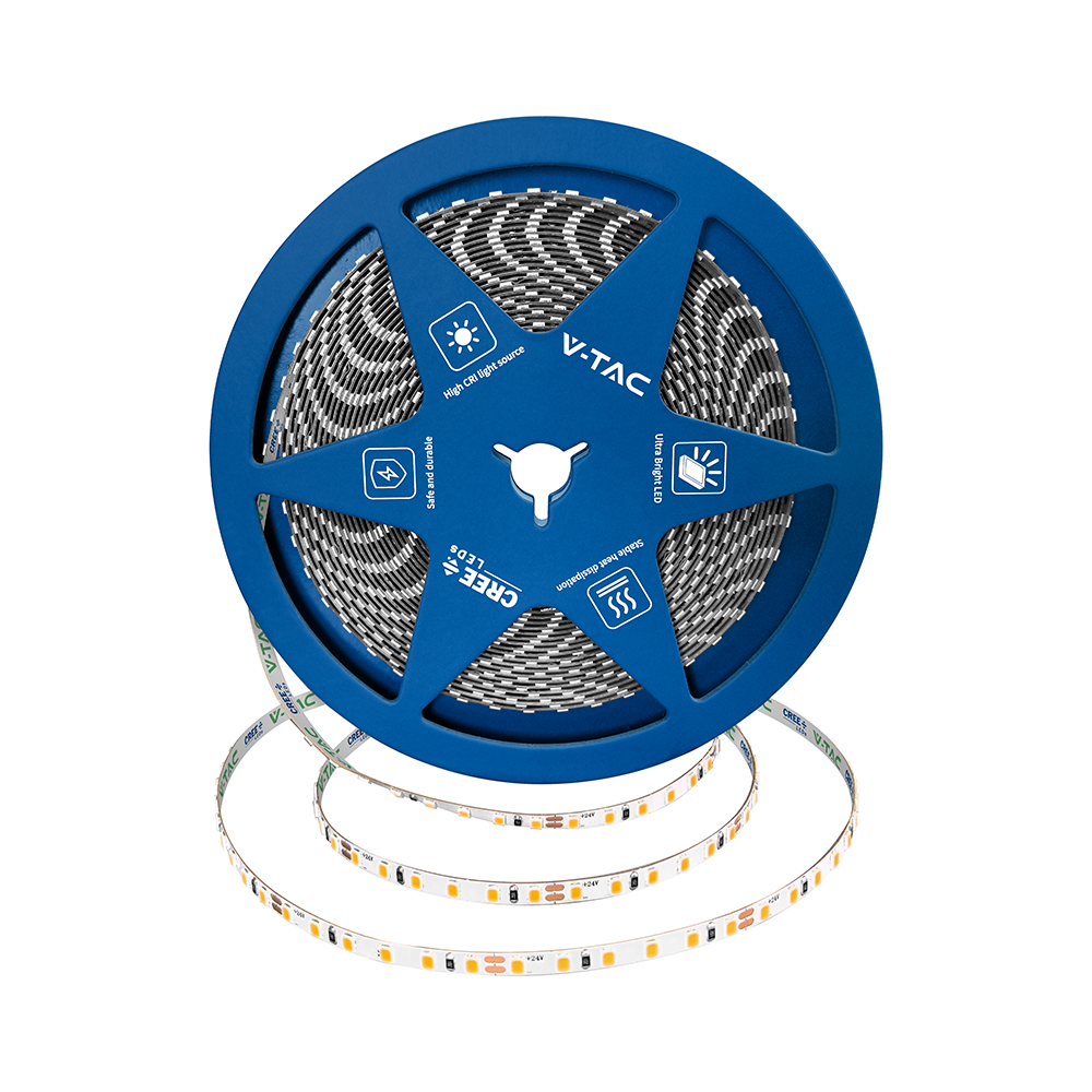 Tira LED 8W CREE CHIP 6500K IP20 24V 5mm DOBLE PCB 10m | Leroy Merlin