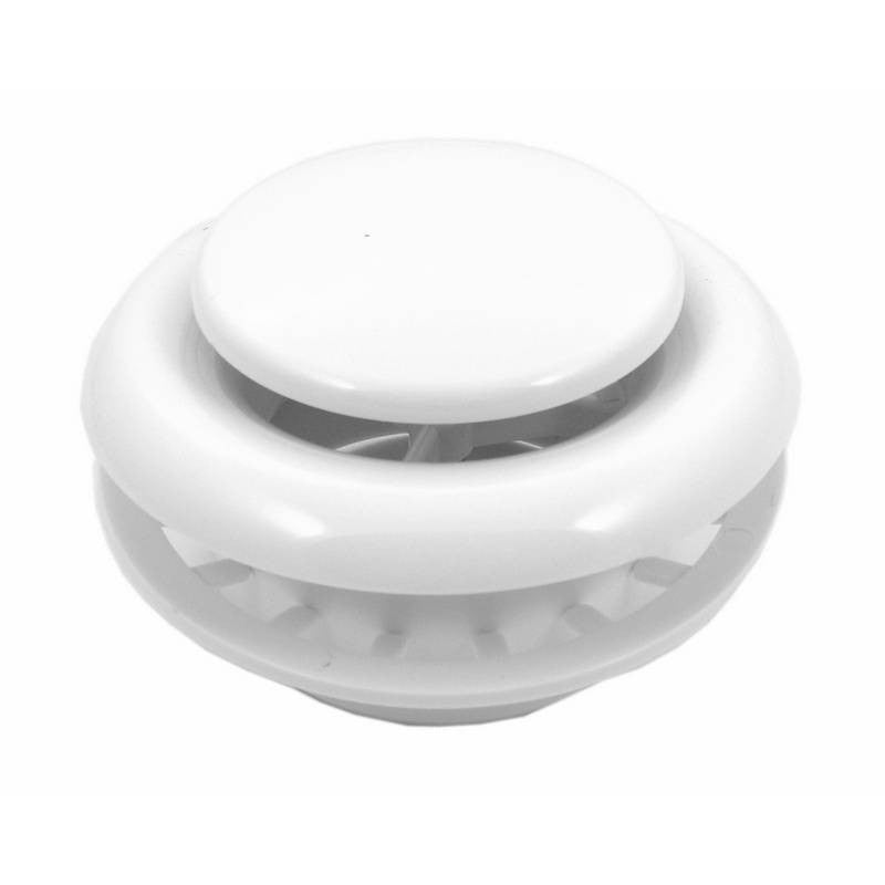 Grille De Ventilation Aeration Ronde 100 Mm Blanc Astate | Leroy Merlin