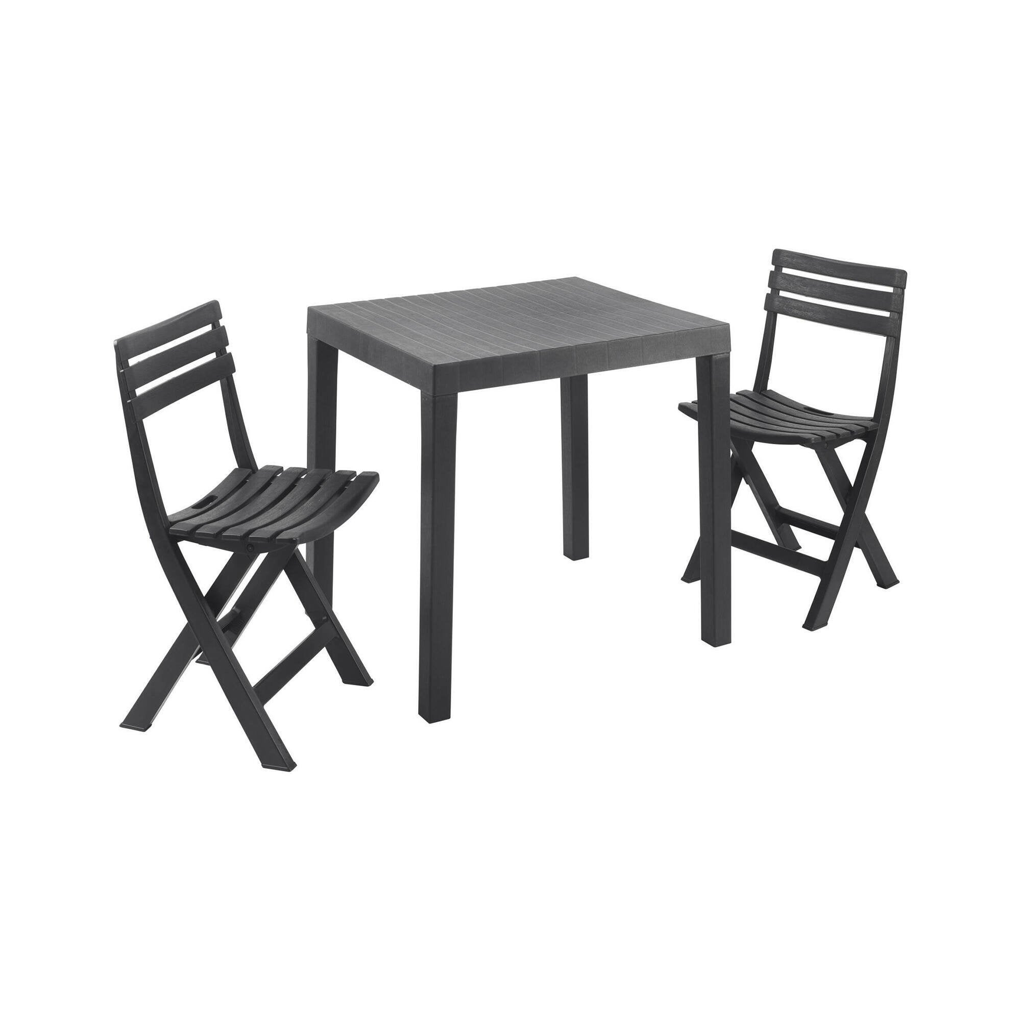 Salon de jardin Made in Italy, 2 places avec table, imperméable ...