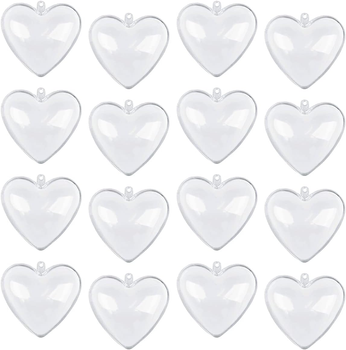 Lot de 20 boules décoratives transparentes en forme de cœur pour la ...