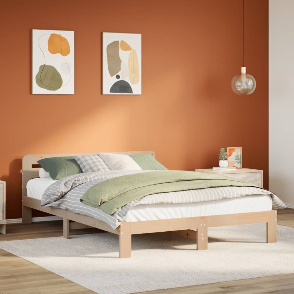 Struttura letto senza materasso 120x190 cm in legno di pino massiccio ...