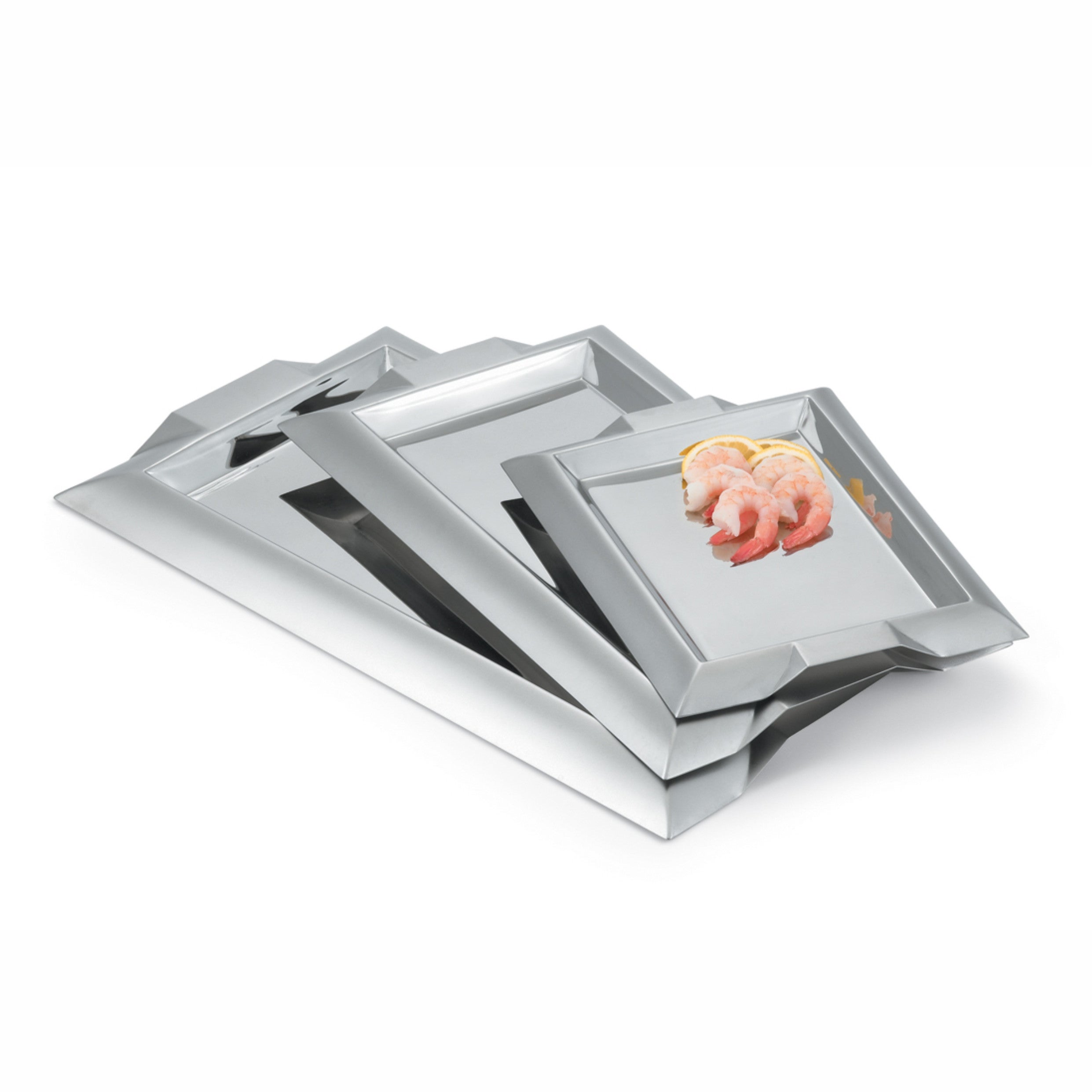 Plateau de Service Inox Rectangulaire L 30,5 à 53,3 cm - Pujadas - l25 ...