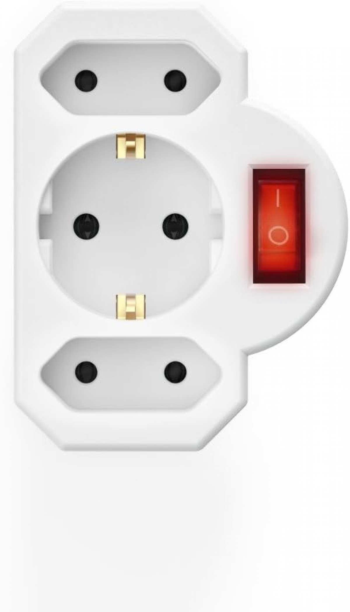 Adaptateur multiprise 3 prises, 1 prise avec contact de terre/2 prises ...
