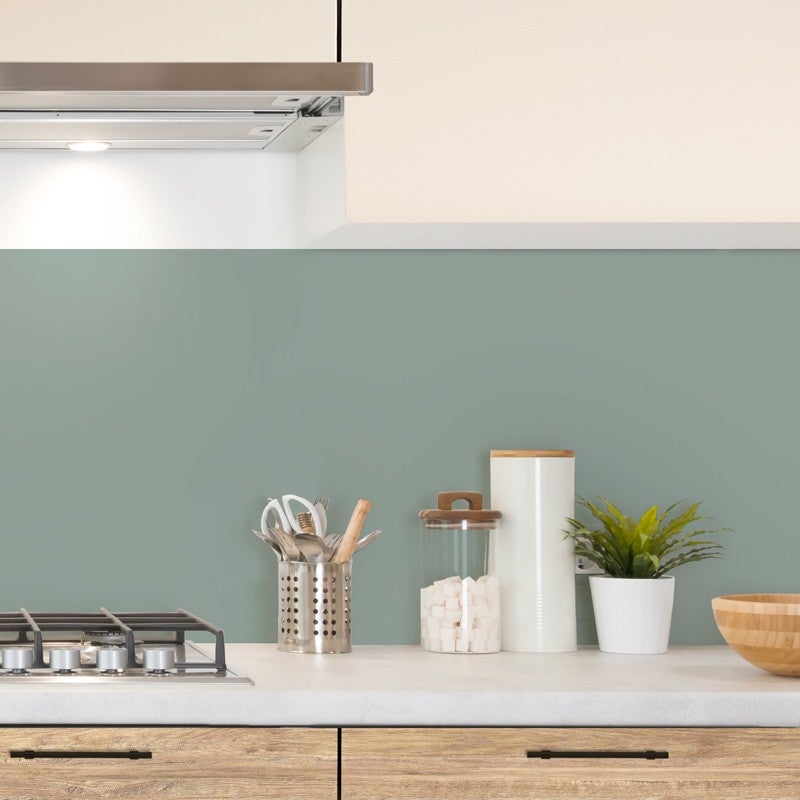 Crédence cuisine en aluminium vert clair 240x50 cm (en 2 bandeaux ...