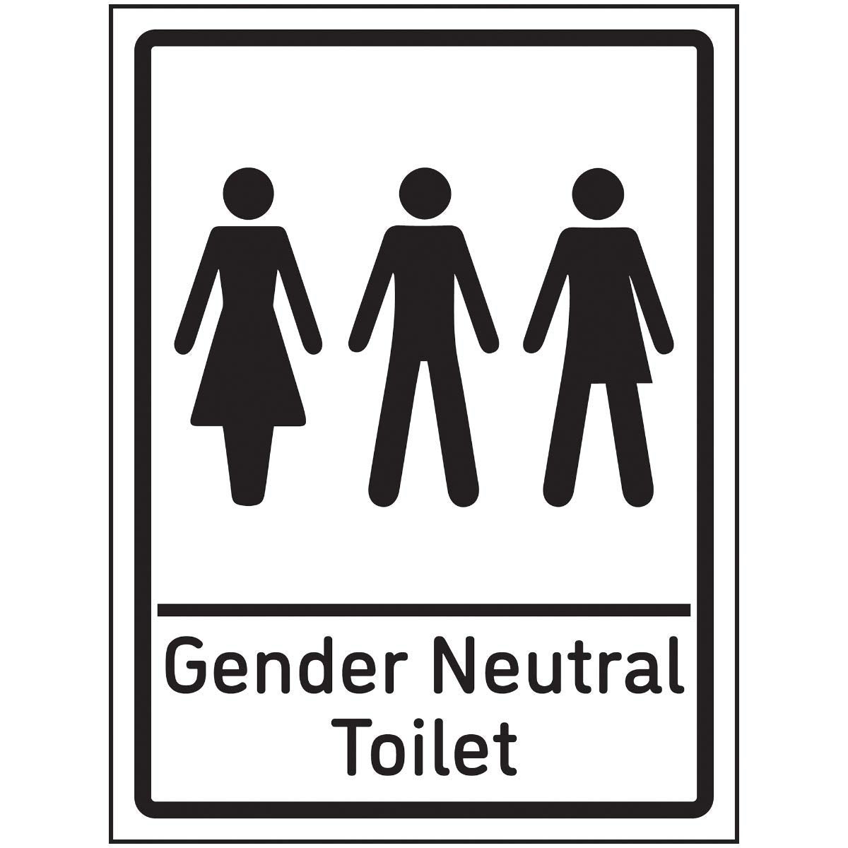 VSafety Gender Neutral - Cartello per WC in plastica rigida, 150 x 200 ...