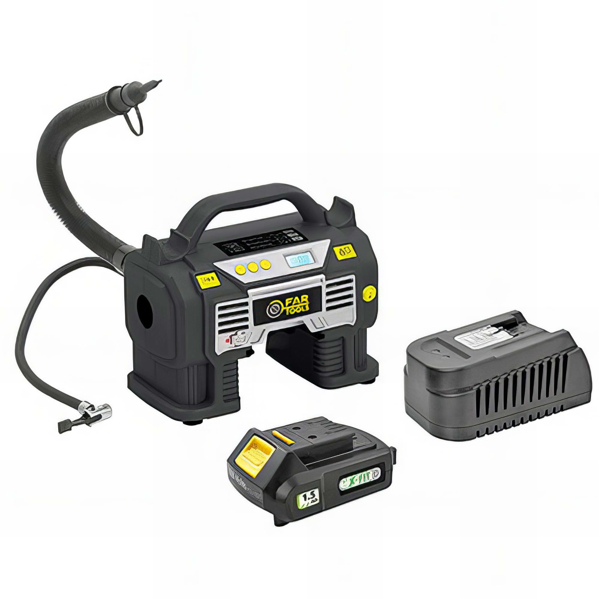 KIT XF-COMP Gonfleur/Compresseur 18V 11bar + batterie 1,5Ah + chargeur ...