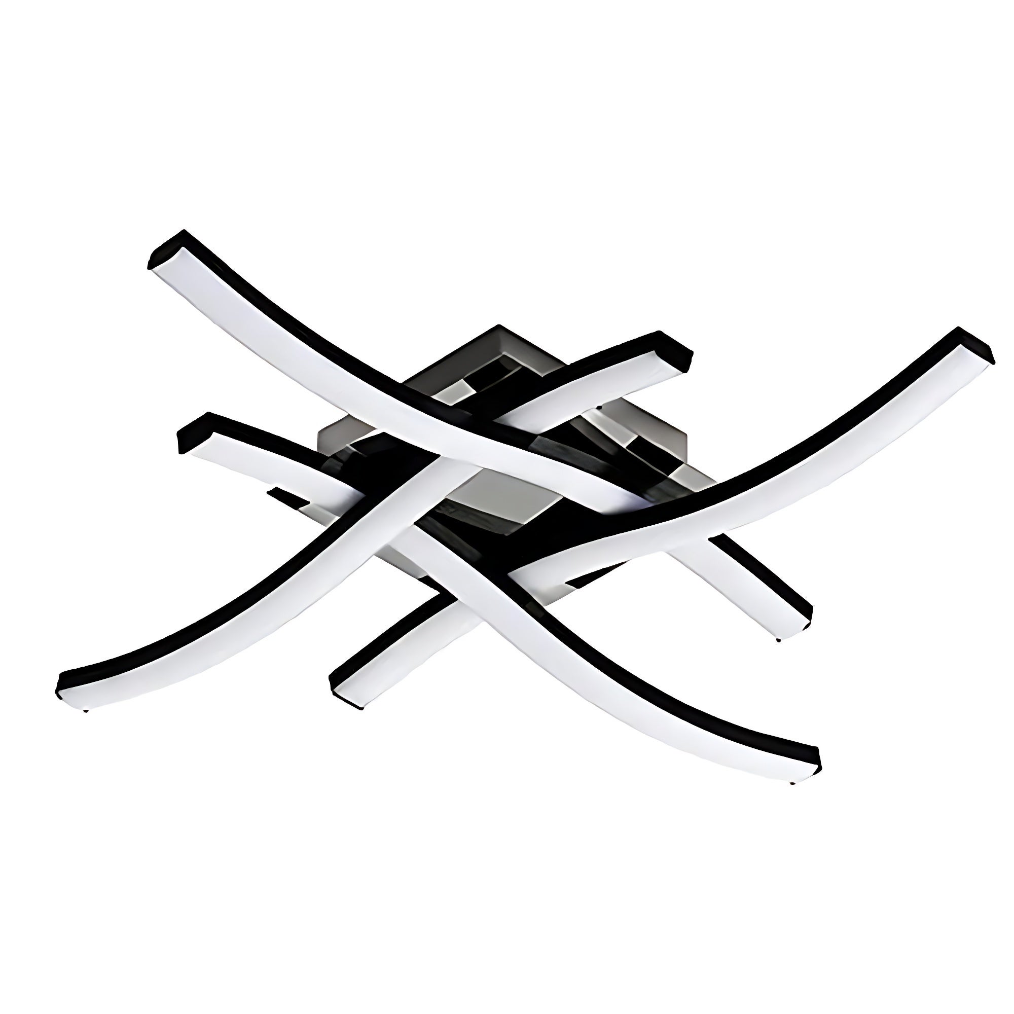 Glamaris LED lumière blanche ondulée à quatre points 6500K 24W 36cm ...