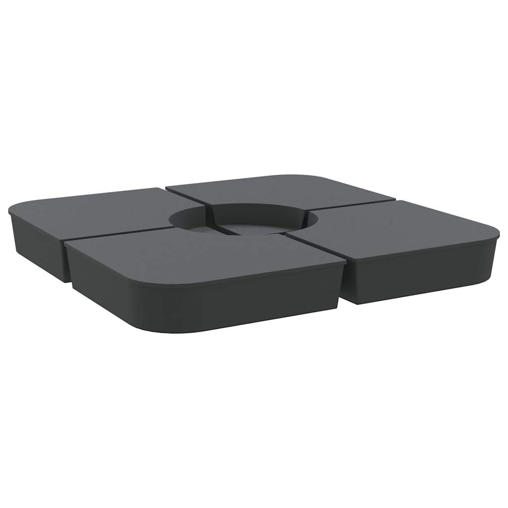 Lot de 4 pieds de parasol pour parasol croisé PP 100 kg - COMFORTXL ...