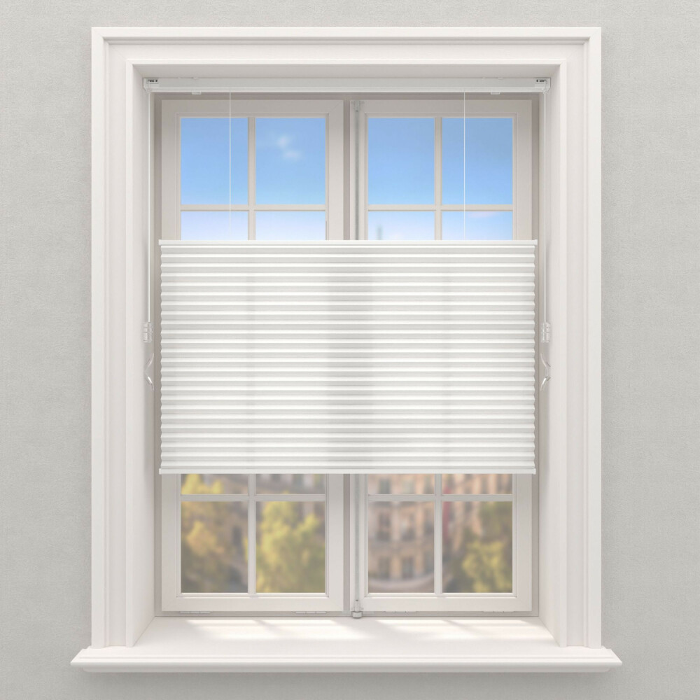 Store plissé nid d'abeille TDBU tamisant (25mm) - Blanc - L40 x H130cm ...