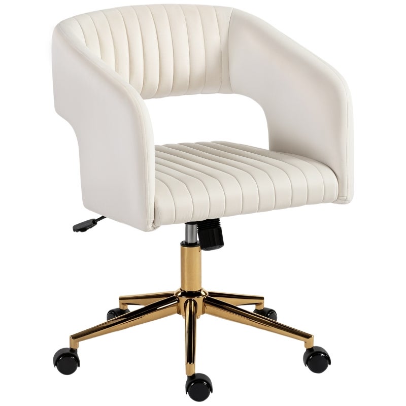 Silla de oficina con ruedas, tapizada en tela de terciopelo, altura ...