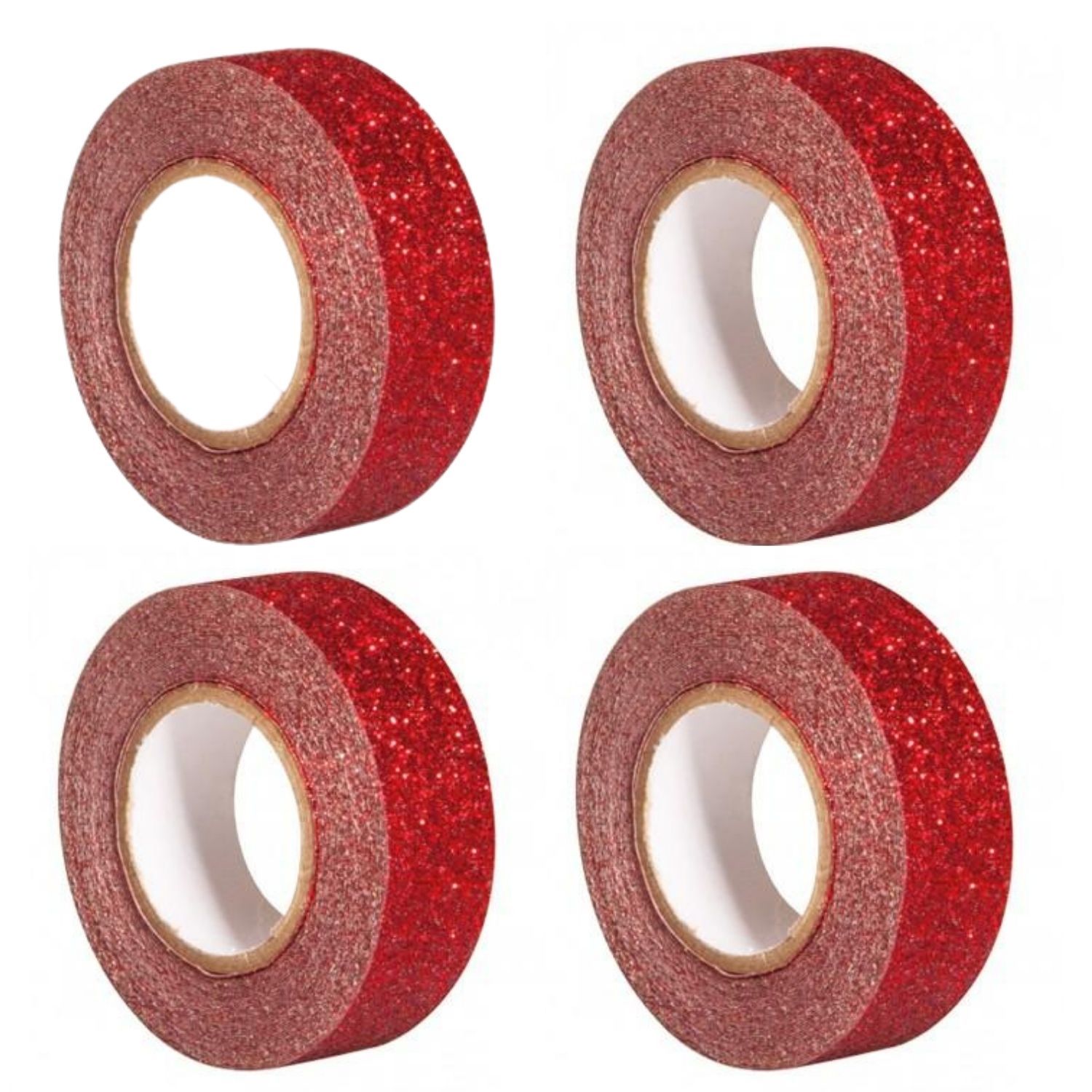 4 glitters tape 5 m x 1,5 cm - rouge - Rayher | Leroy Merlin