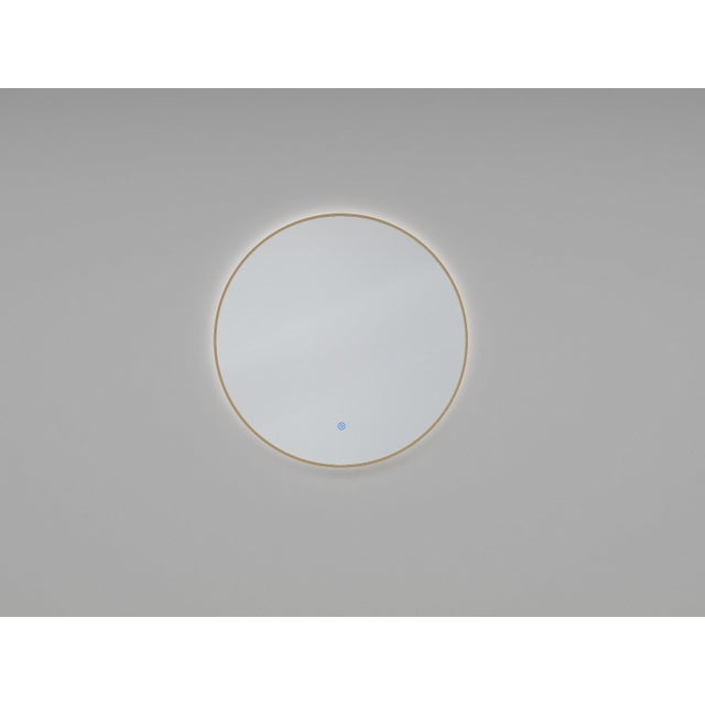 Wiesbaden Novi Miroir rond avec LED à intensité variable 100 cm Laiton ...
