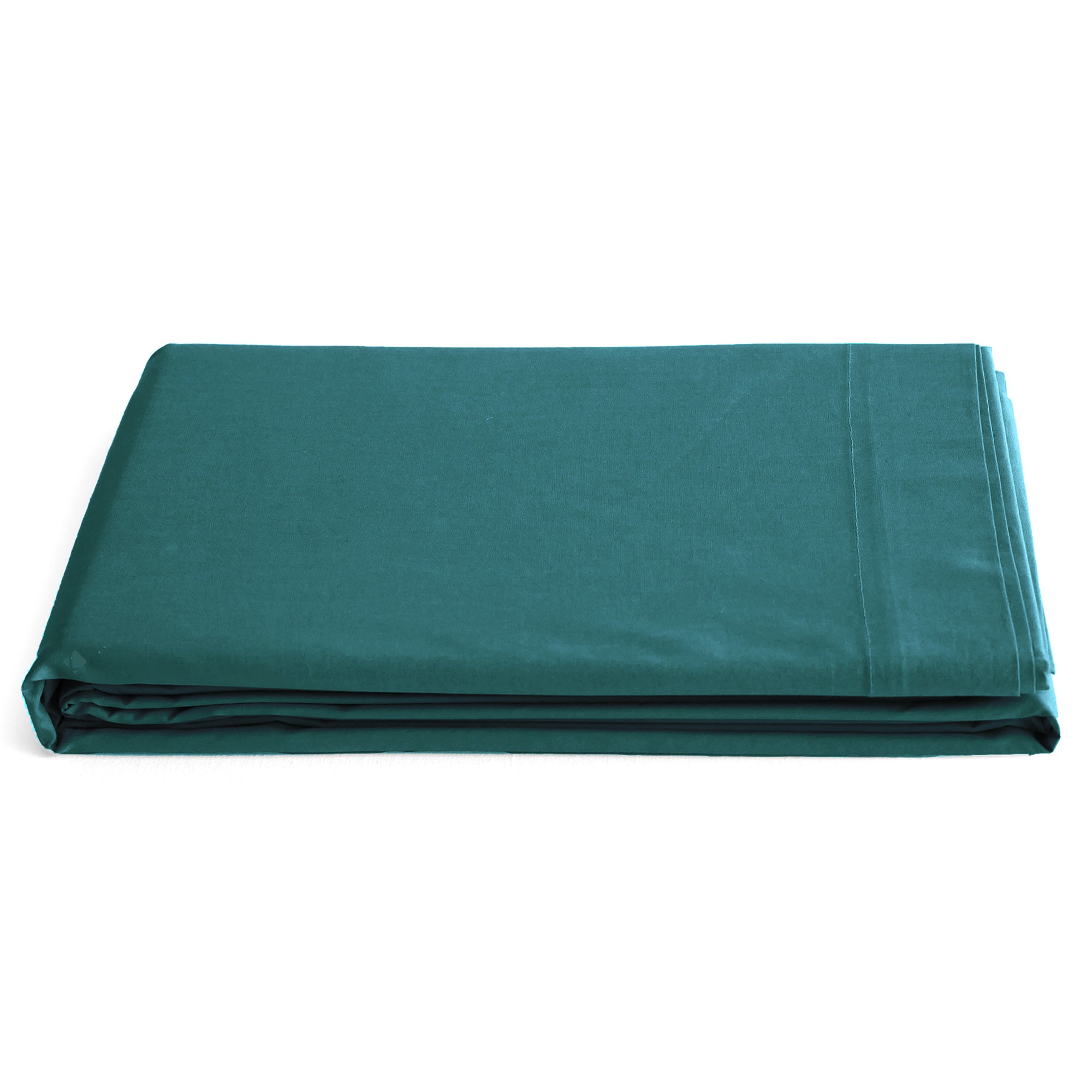 Drap plat pour lit 270x300 cm percale de coton MANOIR vert Canard ...