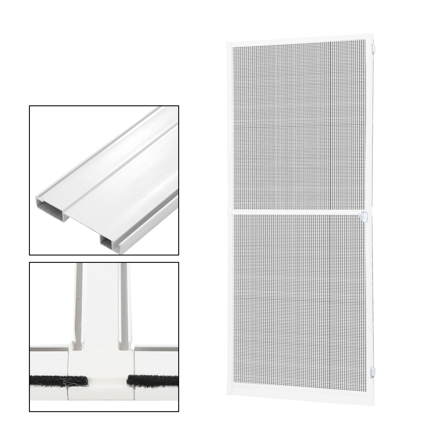 Mosquitera de aluminio para puerta, malla mosquitera, impermeable ...