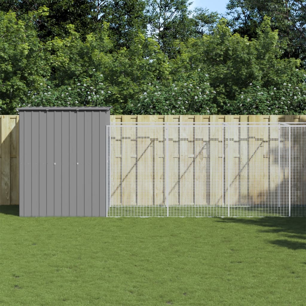 Niche pour chien avec cour gris clair 165x659x181 cm | Leroy Merlin