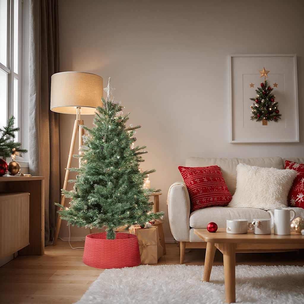 Faldón para árbol de Navidad rojo Ø56x23 cm plástico vidaXL | Leroy Merlin