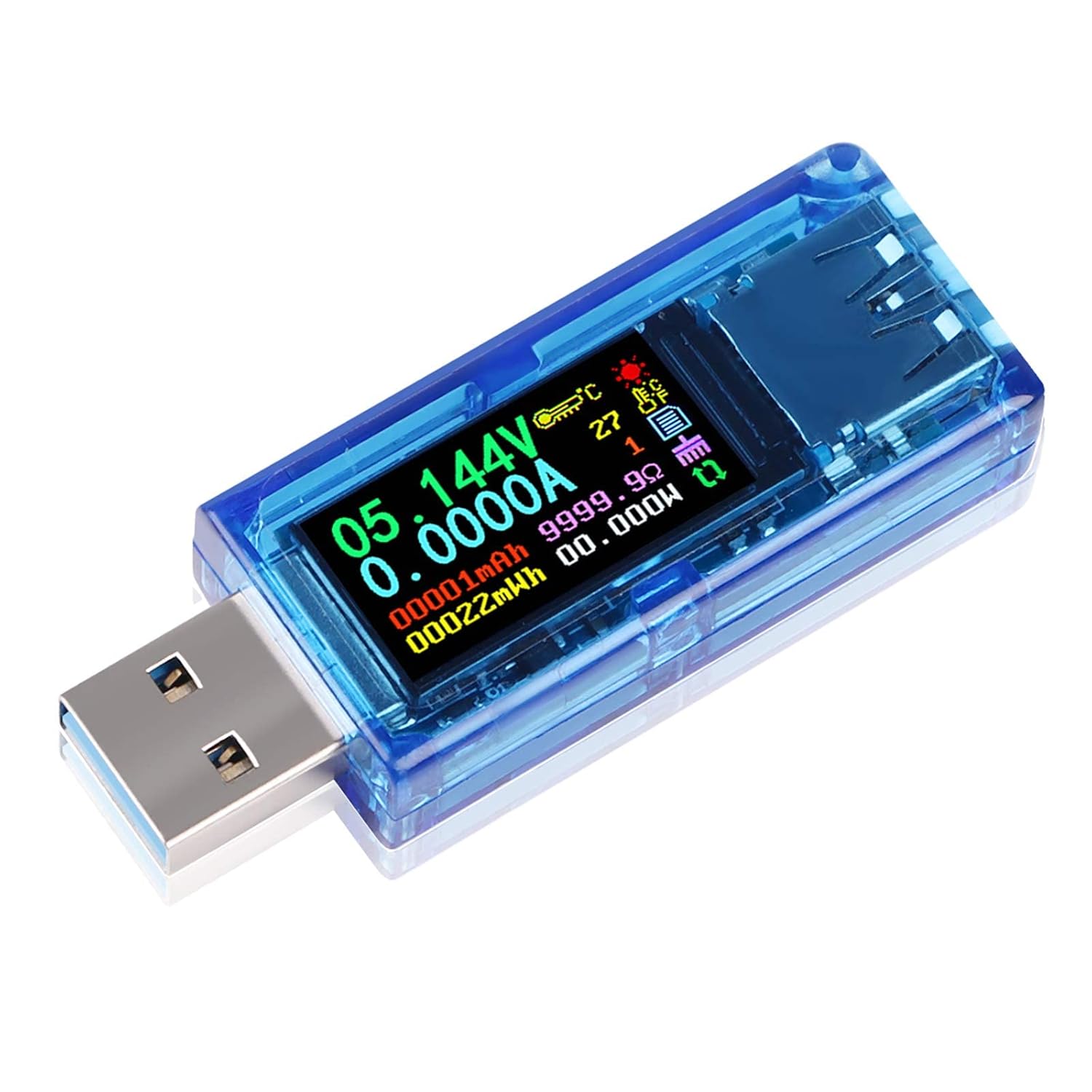 Testeur USB 3.0 Multimètre 3,7-30 V 0-4 A Testeur de courant et de ...