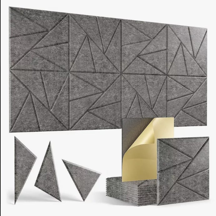 12 paneles acústicos autoadhesivos, paneles de pared insonorizados de ...