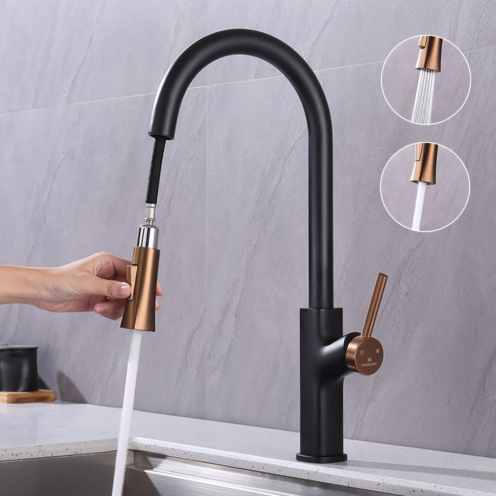 Robinet de Cuisine avec Douchette Extractible Mitigeur de Cuisine Bec ...