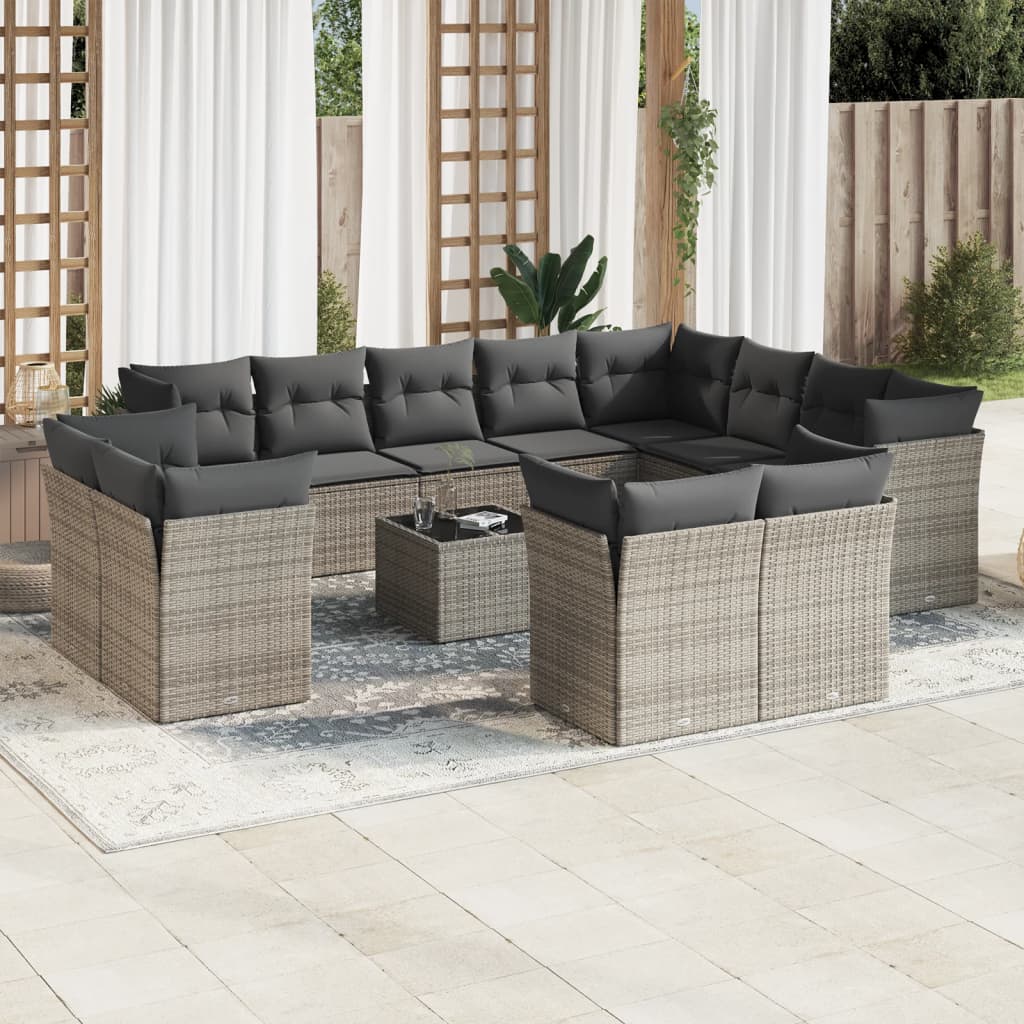 Set sofás de jardín con cojines 13 piezas | Conjunto de jardín de ocio ... Set sofás de jardín con cojines 13 piezas | Conjunto de jardín de ocio ...